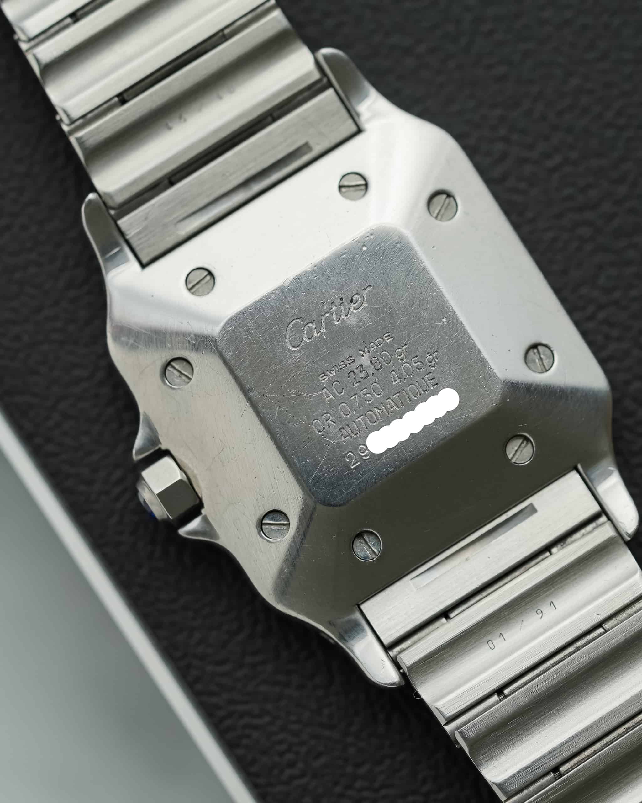 CARTIER SANTOS CARREE 2961 - SLATE GRAY / GUN METAL - Mixte - 1980s ...